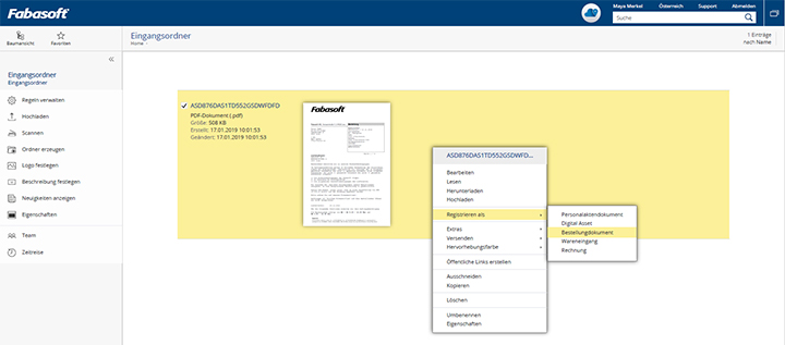 Purchase Management in the Fabasoft Cloud | Fabasoft